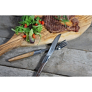 Laguiole Style de Vie Steak Knives, Luxury Line, 6 pieces, Mixed Wood, in giftbox