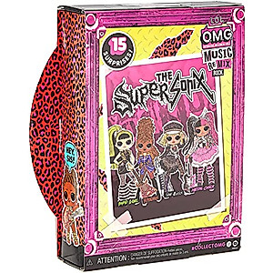 LOL Surprise OMG Remix Rock Ferocious Fashion Doll with 15 Surprises Including Bass Guitar, Outfit, Shoes, Stand, Lyric Magazine, & Record Player Playset, Kids Gift, Toys for Girls Boys Ages 4 5 6 7+