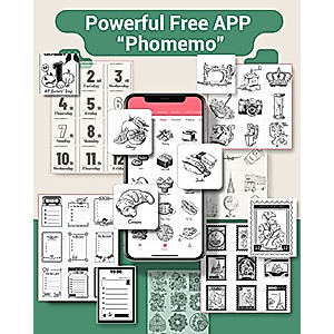 Phomemo M02S Pocket Printer- 300 dpi HD Bluetooth Thermal Photo Printer Compatible with iOS and Android, Black and White Image for Photo Printing, Plan Journal, Organization, Art Creation, Gift, Cyan