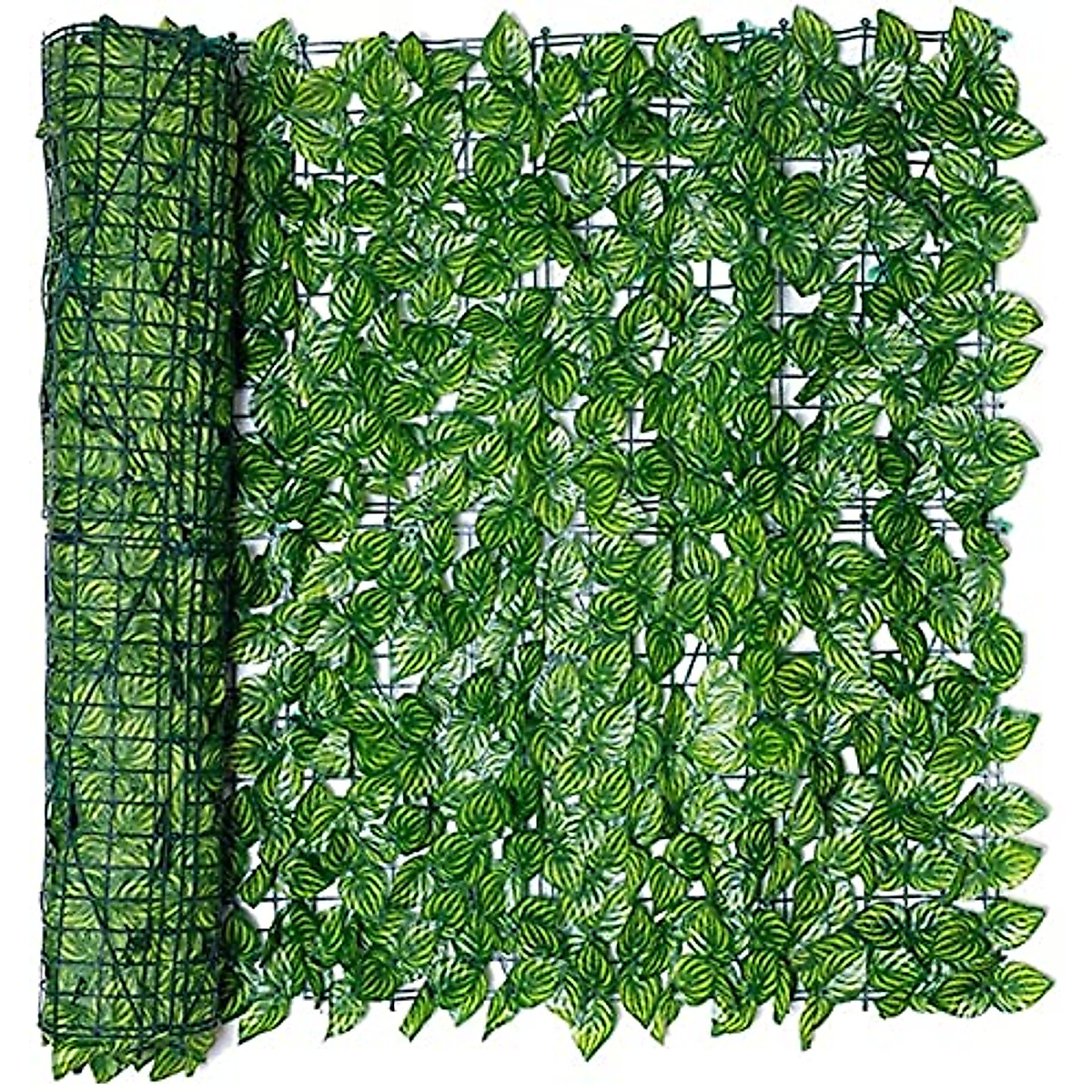 expandable faux privacy fence Artificial Ivy Leaf Screening Roll Plastic Privacy Screen Garden Fence | UV Fade Protected Green Plastic Leaf Fence Panels For Backdrop Garden Backyard Weddin Decorations