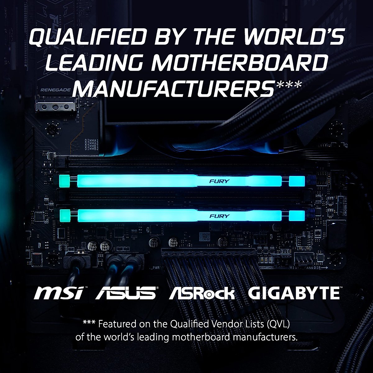 Kingston Fury Beast 8GB 5600MT/s DDR5 CL36 RGB Desktop Memory Single Module | Infrared Syncing | AMD Expo | Plug N Play | KF556C36BBEA-8