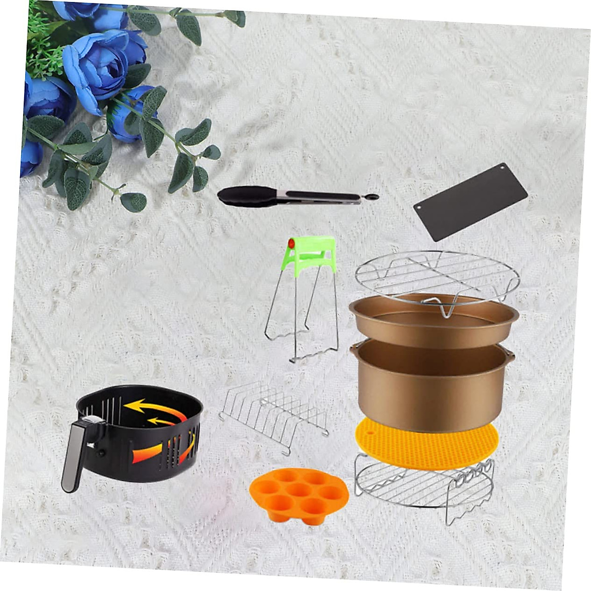Unomor 1 Set 7 Barbecue Tool Grilling Accessories Outdoor BBQ Outdoor Accessories Air Fryer Barbecue Accessories Outdoor Griddle Grill Outdoor Grills Travel 12 Piece Set Metal