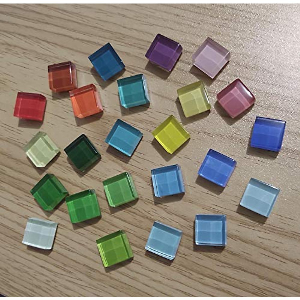 Mymazn Colorful Refrigerator Magnets - 24 Bright Glass Magnets Set
