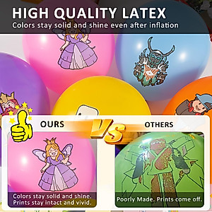 48pcs Game Theme 12in Latex Balloons, Video Game Theme Birthday Party Supplies Decorations for Boys Girls Teens Kids, 8 Unique Avatar Designs, Kauai Sun™