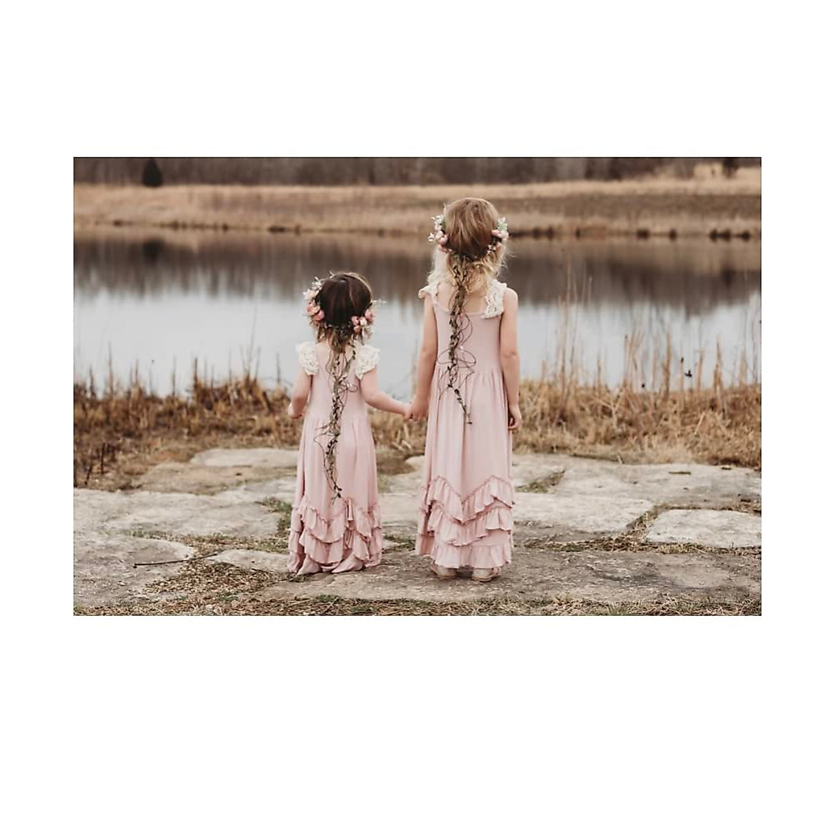 Floral Fall Adjustable Bridal Flower Garland Headband Flower Crown Hair Wreath Halo F-83 (A)