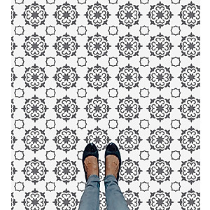 NEGLEX 16 Pack Tile Stencil Set (8X8 Inch), Mexican Stencil Pattern, Use As Floor Stencils Or Wall Stencils, Reusable Stencils for Painting Floor Furniture Canvas, DIY Mexican Talavera Home Décor