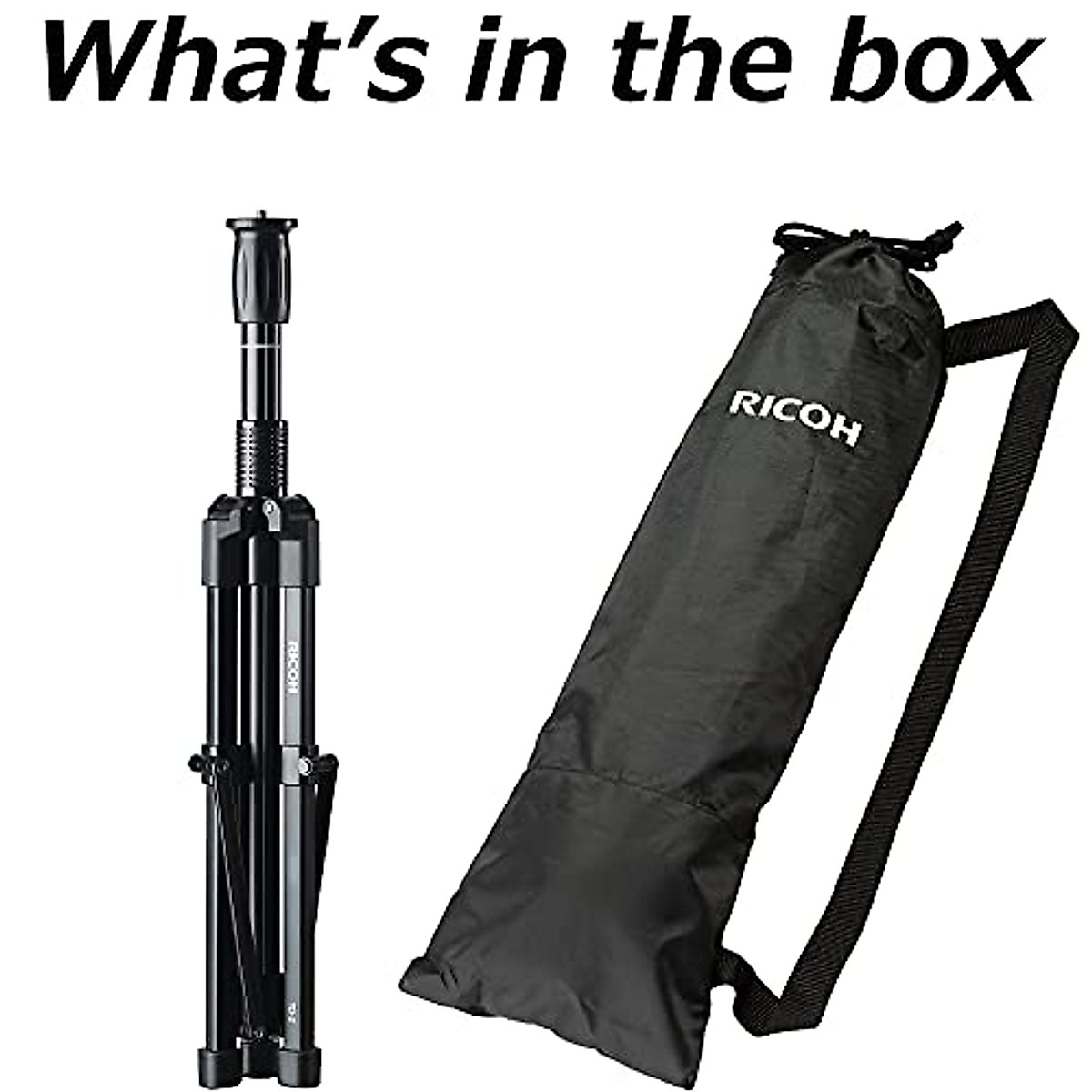 RICOH Theta Stand TD-2 : Compatible with All RICOH Theta Models in The Series, Dimensions: Maximum Extension: 150cm / Folded up Length: 45.7cm / Weight: 463g