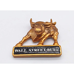 Charging Bull of Wall Street Manhattan New York USA Fridge Magnet Tourist Souvenir Gift Home Kitchen Decoration Magnetic Sticker,Wall Street America Refrigerator Magnet Collection