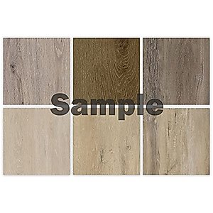 Selkirk PVC Vinyl Flooring Planks LVT Tiles Glue Down 6 Colors SK71007 Sample