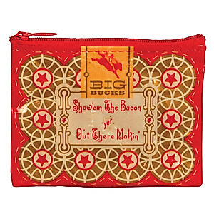 Blue Q Coin Purse, Boss Lady. Made from 95% recycled material, the ultimate little zipper bag to corral cash, credit cards, ear buds, gift cards, stamps, coins. 3"h x 4"w.