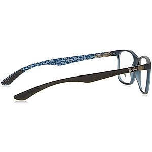 Ray-Ban RX8903 Square Prescription Eyeglass Frames, Matte Blue/Demo Lens, 53 mm