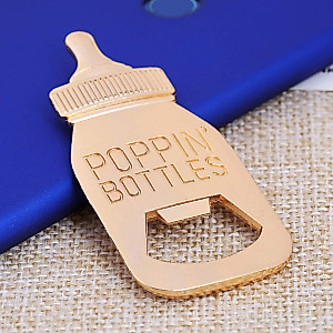 24pcs Poppin Bottle Bottle Opener Baby Shower Favors Gift for Boy with Exquisite Packaging Box,Baby Shower Souvenirs For Guests Boy Baby Shower Party Decor Supplies by WeddParty (Blue A, 24)