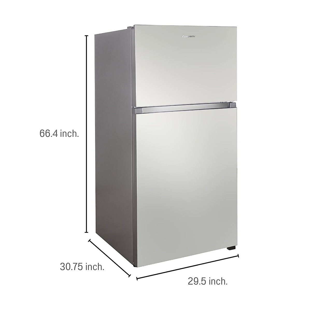Conserv 30in Apartment Refrigerator 18cf Top Mount w/AUTO ICE Maker E-Star 110V