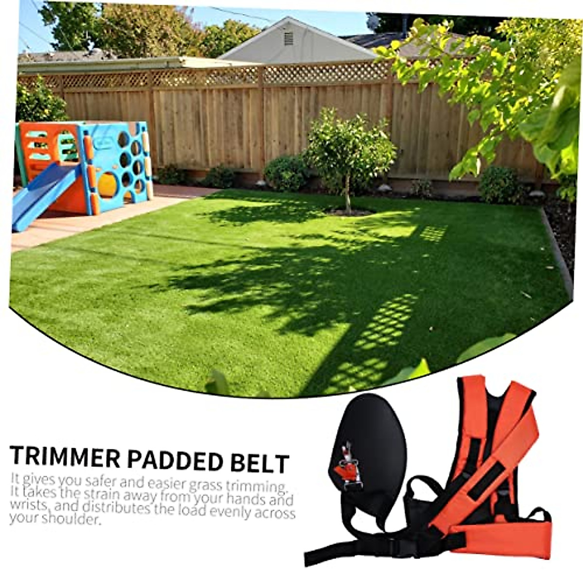 VILLFUL 2pcs Lawn Mower Strap Cinch Belt Belts Garden Brush Shoulder String Brush Cutter Shoulder Strap String Trimmer Harness Brush Cutter Double Shoulder Strap Comfortable Black