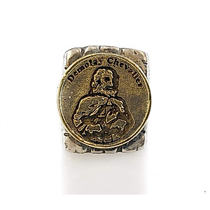 SILVERLAND1 Order of Demolay Brass & Solid Sterling Silver 925 Ring by Ezi Zino (11.5)