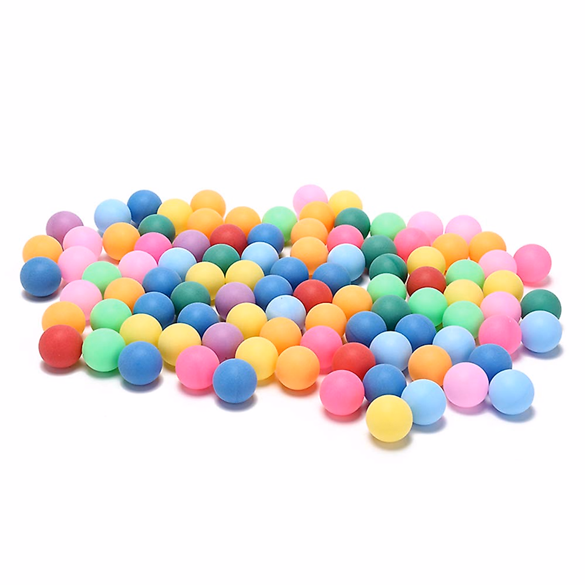 meizhouer Colored Ping Pong Balls: 50 or 100 Pack 40mm 2.4g Entertainment Table Tennis Balls Mixed Colors for Game and Advertising