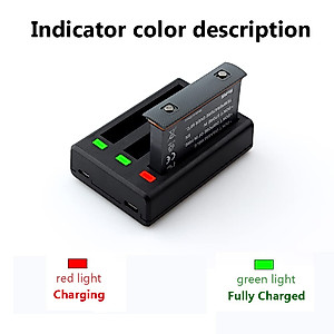 2-Pack Battery for Insta 360 X3 Camera and Charge Hub for Insta 360 X3 360 Camera 1800mAh Insta360 x3 Battery