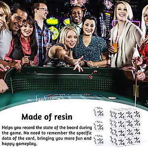 24 Pieces Dice Counters Token Dice, D6 Dice Cube Loyalty Dice Compatible with MTG CCG, Card Game Accessories