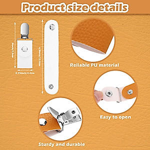 BBTO 6 Pcs Hat Clip for Summer Travel on Bag Luggage PU Leather Hat for Travel Hat Womens Sun Hat, Beach Hat Clip (Delicate)