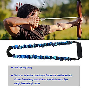 FOSER Archery Band Open Bow Resistance Trainer Arm Strength Training Bow Training Tensioner Archery Fitness Machine (30LBs)