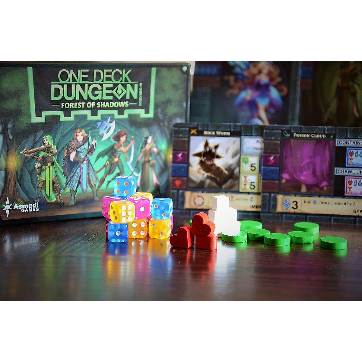 Asmadi Games One Deck Dungeon: Forest of Shadows Board Games , Green
