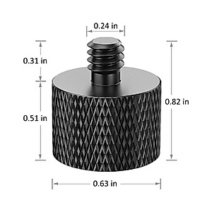 Rigych 5/8 to 1/4 Adapter 4 Pcs Mic Screw Adapter 1/4 Male to 5/8 Female Mic Stand Adapter for Mic Mount Camera Monitor Tripod