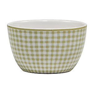 Certified International Green Fields 24 oz. Ice Cream/Dessert Bowls, Set of 4 Assorted Designs, Multicolor