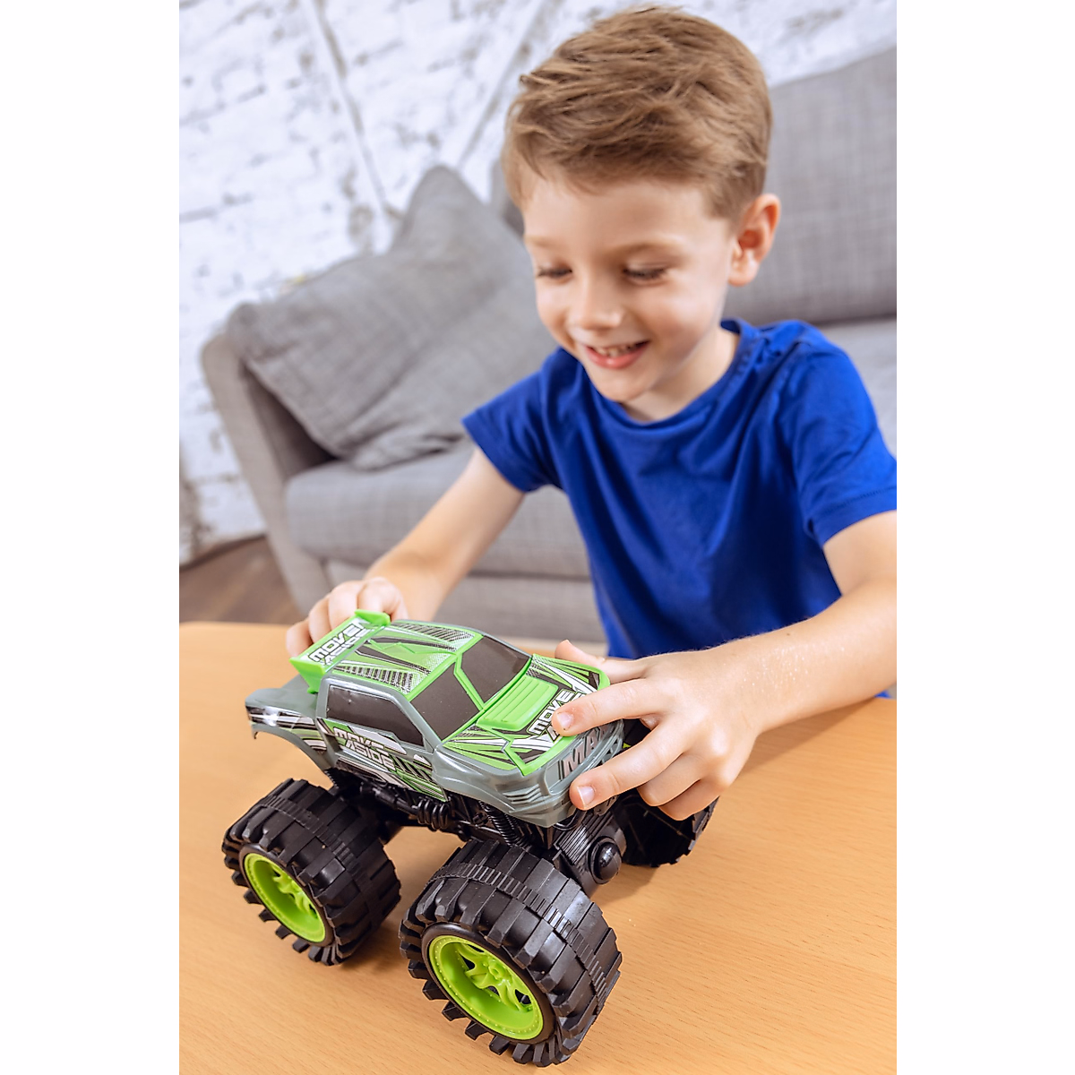 Exploding Monster Truck Toy with Explosive Crash Sounds and Lights, Smash It Up Again and Again, Monster Truck Toys for Boys Kids Ages 3, 4-7 & Above | Toddler Toys for 3 Year Old Boys Gift