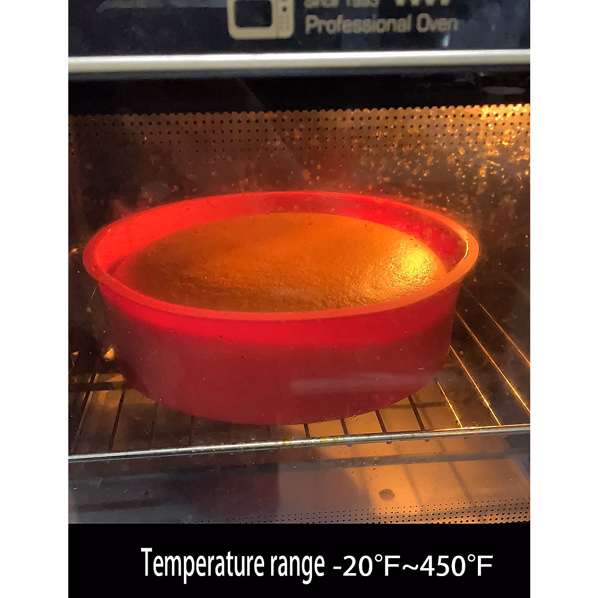 2pcs 8 Inch Silicone Cake Pan for Baking, Round Cake Molds Silicone Baking Pan Non-Stick Quick Release Suitable for Cheesecake Chocolate Cake Brownie Cake puddings