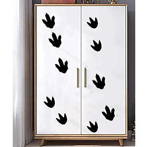 Dinosaur Footprints Stickers 45 pcs Dinosaur Tracks Decals Removable Peel and Stick Wall Stickers Baby Nursery Removable Wall Decor Decals 