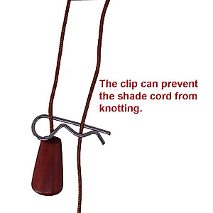 Y-Axis Roll of 60 Yards 2.0mm Light Brown (Bronze) Braided Nylon Lift Shade Cord with 6 Pack Brown Wood Cord Knobs + Soft Tape