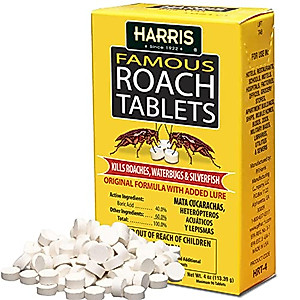 Harris Roach Tablets, Boric Acid Roach Killer with Lure for Insects (4oz, 96 Tablets)