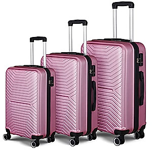 HOUAGI Luggage Sets Expandable ABS Hardshell 3pcs Clearance Luggage Hardside Lightweight Durable Suitcase sets Spinner Wheels Suitcase with TSA Lock 20in/24in/28in