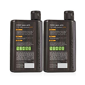 Every Man Jack 13.5 Ounce 2-in-1 Shampoo + Conditioner - Citrus (twin Pack), 27 Fluid Ounce