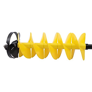 LENJKYYO Ice Drill Auger, 8" Diameter Nylon Ice Auger, Cordless Nylon Ice Drill Auger with Drill Adapter & Top Plate, Auger Drill w/ 11.8" Extension Rod for Ice Fishing/Ice Burrowing…