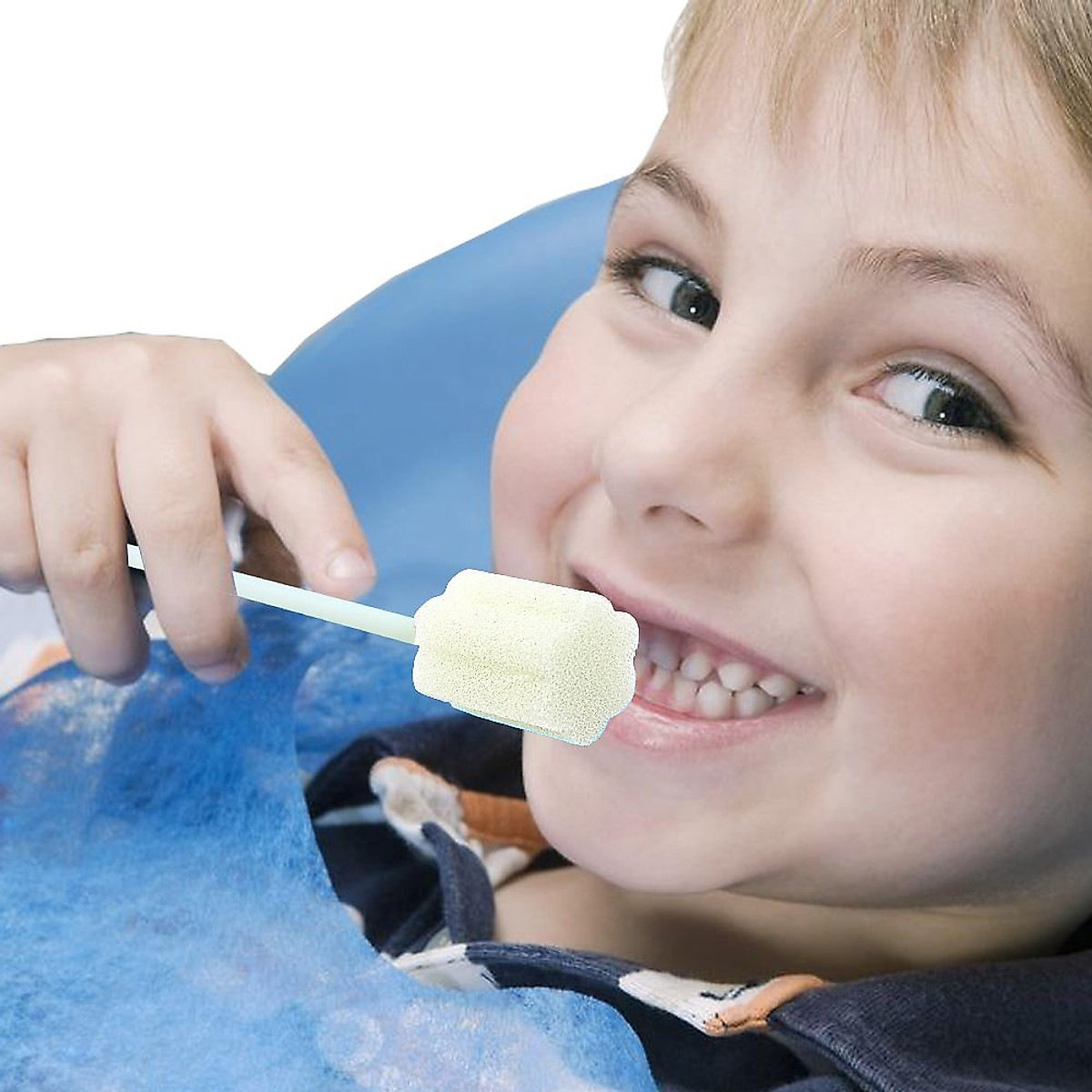 MUNKCARE Oral Mouth Swabs Sponge- Untreated and Unflavored for Baby & Elderly Oral Cleaning White 150 Counts