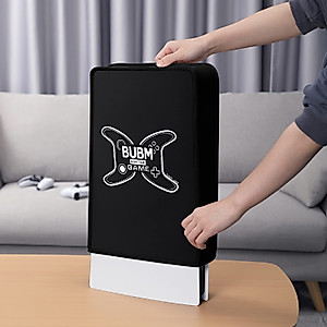 Buwico Elastic Dust Cover Dustproof Case Protective Cover Case Dust Sleeve for Playstation 5 Console PS5 Console (Black)