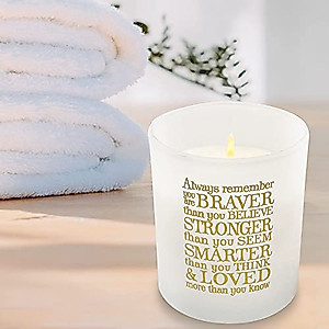 Inspirational Vanilla Scented Candles for Women - Get Well Soon Candles Gifts for Women - Thinking of You Gifts for Women (Always Remember You are Braver)