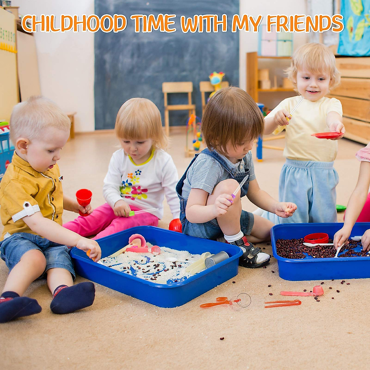 Weewooday 14 Pieces Jumbo Test Tubes Set, Science Learning Tools for Kids, Includes 5 Jumbo Test Tubes, 6 Silicone Liquid Droppers, 1 Storage Stand, 1 Plastic Tweezer, 1 Plastic Scissors Handy Scooper