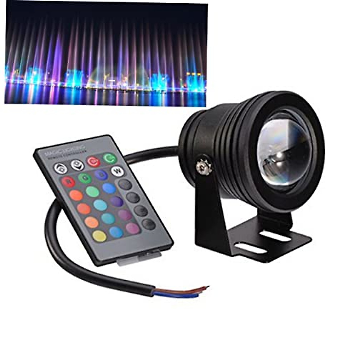 LABRIMP Remote Party Home Spot Bar Xmas Underwater Lamp LED Lighting W Control Changing for Seven Fountain Wedding Decor Day Lamps Lights Pool Water Waterfall Garden Light Black