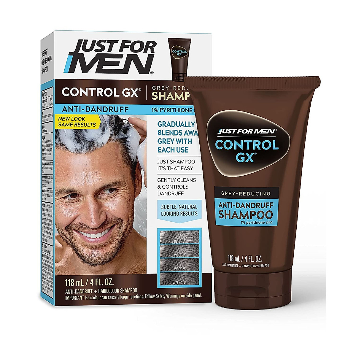 Just For Men Control Gx 4 Ounce Shampoo Anti-Dandruff Boxed (Pack of 3)