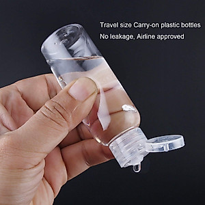 YICTEK Plastic Travel Bottles for Toiletries TSA Approved,100ml/3.4oz Empty Small Squeeze Travel Size Bottle Containers with Flip Cap(6 Pack)