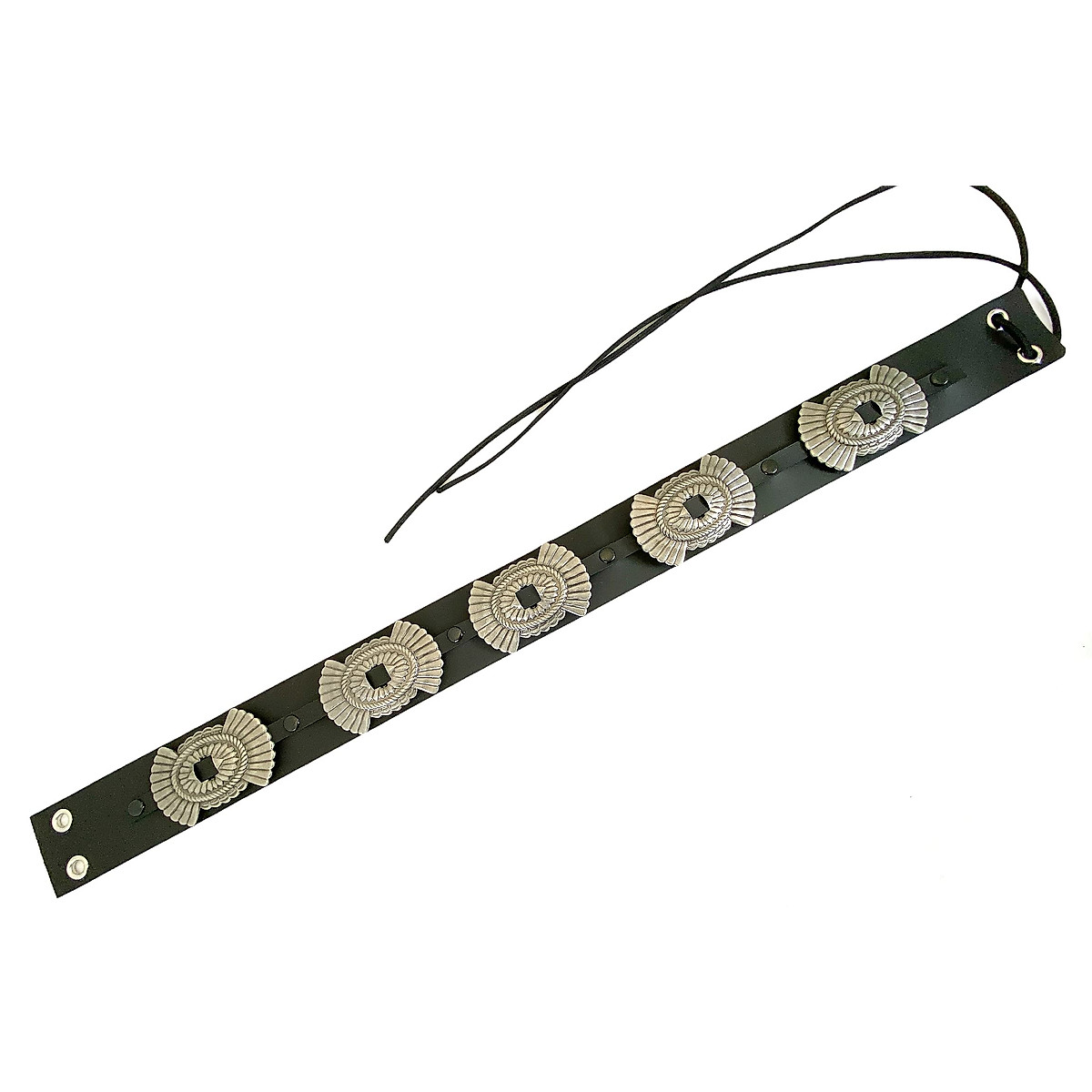 Funk Plus Silver Concho Hat Band for Cowboy Hats, Steampunk Tophats, Costume Rock Hat Slash Hat