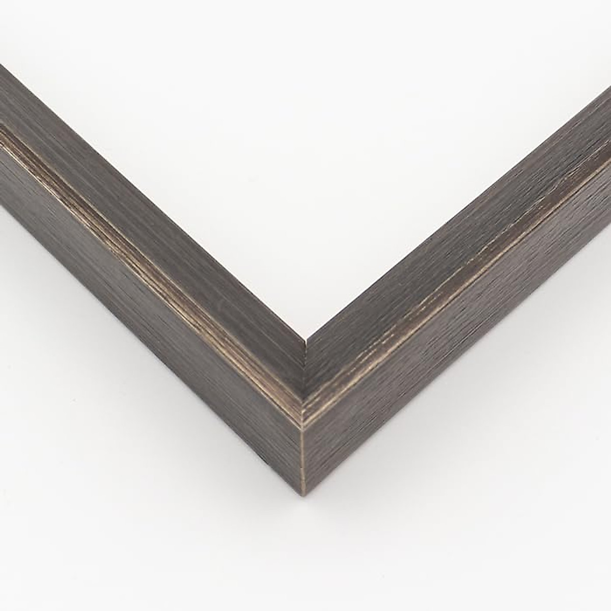 11x36 Frame Black & Silver Solid Wood Picture Frame Width 0.75 Inches | Interior Frame Depth 0.75 Inches | Calvin Contemporary Photo Frame Complete with UV Acrylic, Foam Board Backing & Hanging