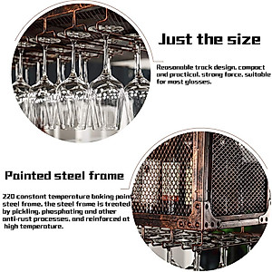 SENNIAN Wine Rack Wall-Mounted Inverted Wine Glass Rack Surrounding Edge Design Iron Hanging Ceiling Decoration Shelf Industrial Bottle Holder Wine Shelf for Bars, Kitchen & Dining Home De