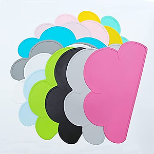 Luck Dawn Cat Placemat Cat Feeding Mat，Premium Silicone Anti Slip Waterproof Pet Feeding Mats with High Lips，Pet Food Tray for Dogs, Cats & Others Animal (Dark Pink)