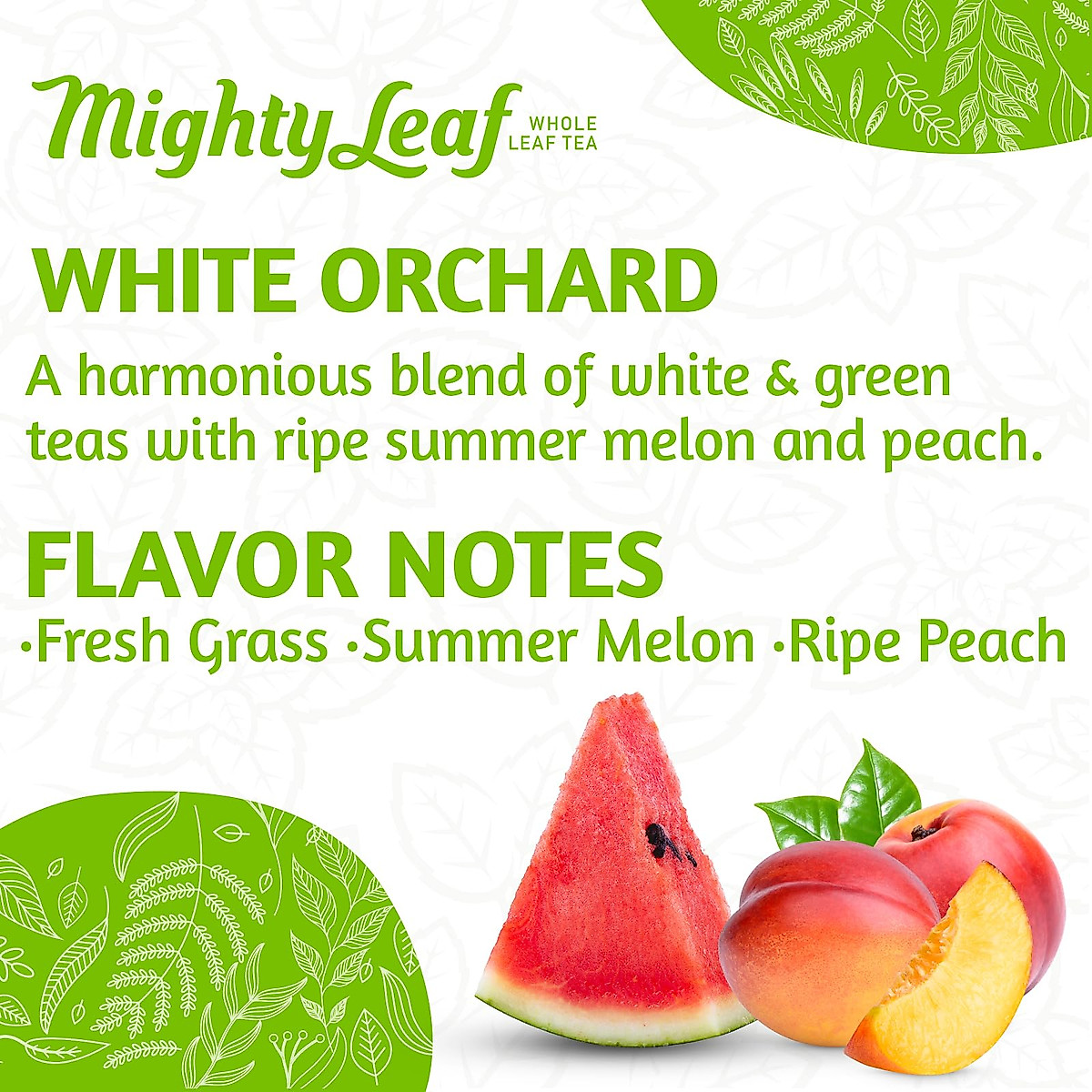 Mighty Leaf Tea White Orchard Tea Pouches, 100 Pouches