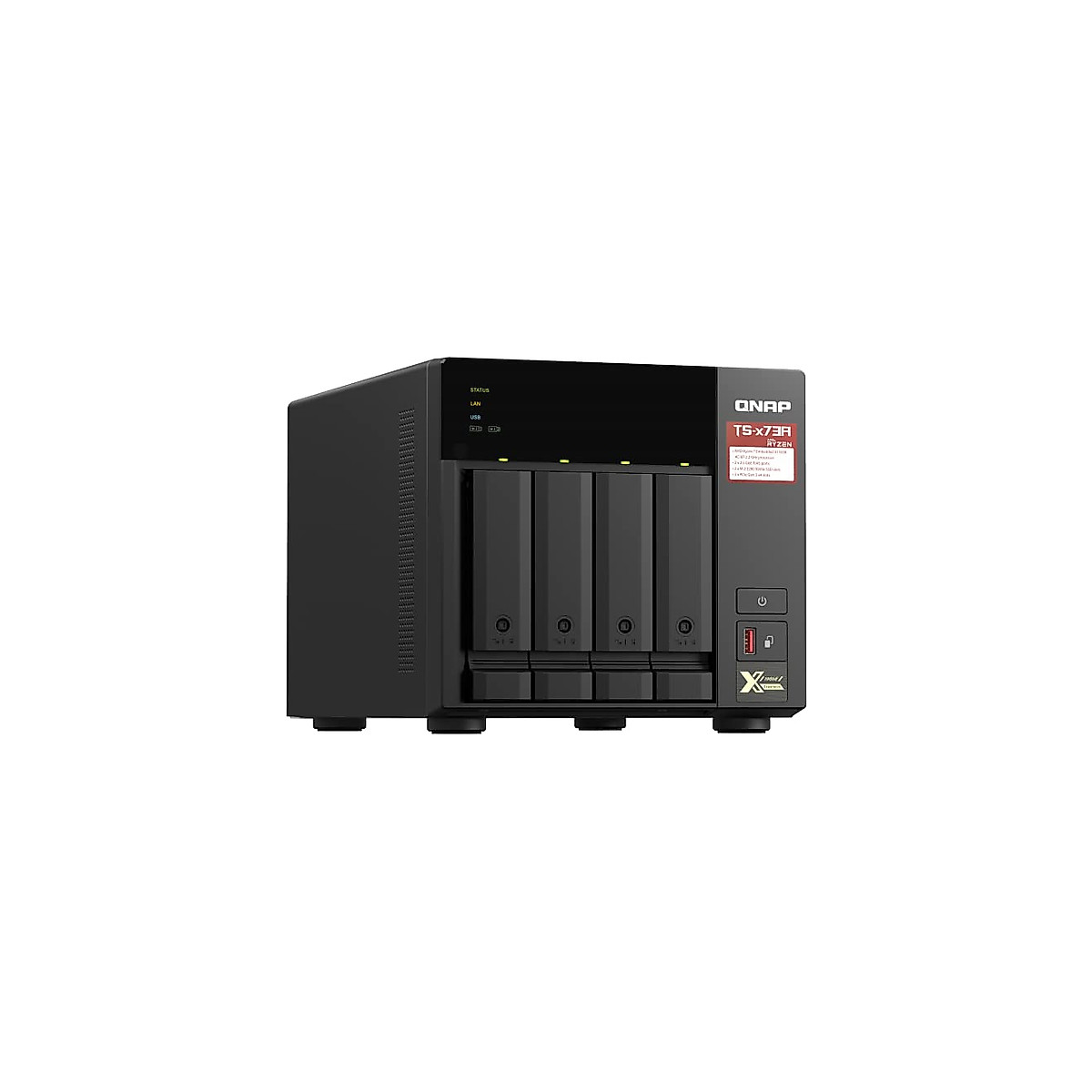 QNAP TS-473A-8G SAN/NAS Storage System, Black