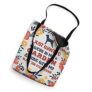 Black and Tan Coonhound Mom Garden Plant Gardener Dog Gift Tote Bag