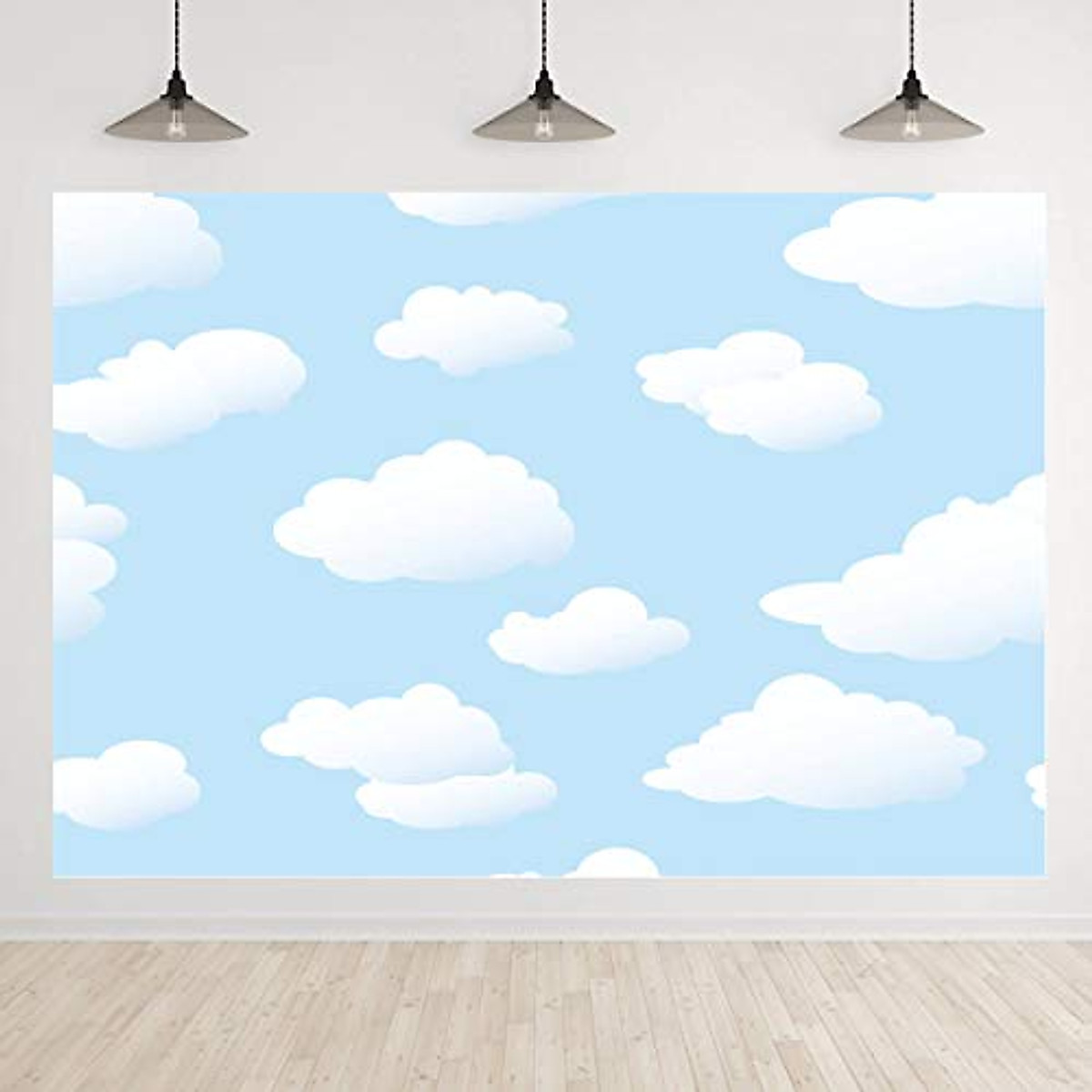 Blue Sky White Cloud Backdrop Birthday Party Backdrops Kids Photography Background Shooting Studio Props 6x4ft